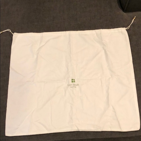 kate spade | Bags | Kate Spade Large Dustbag Sleeper White Bag Green ...